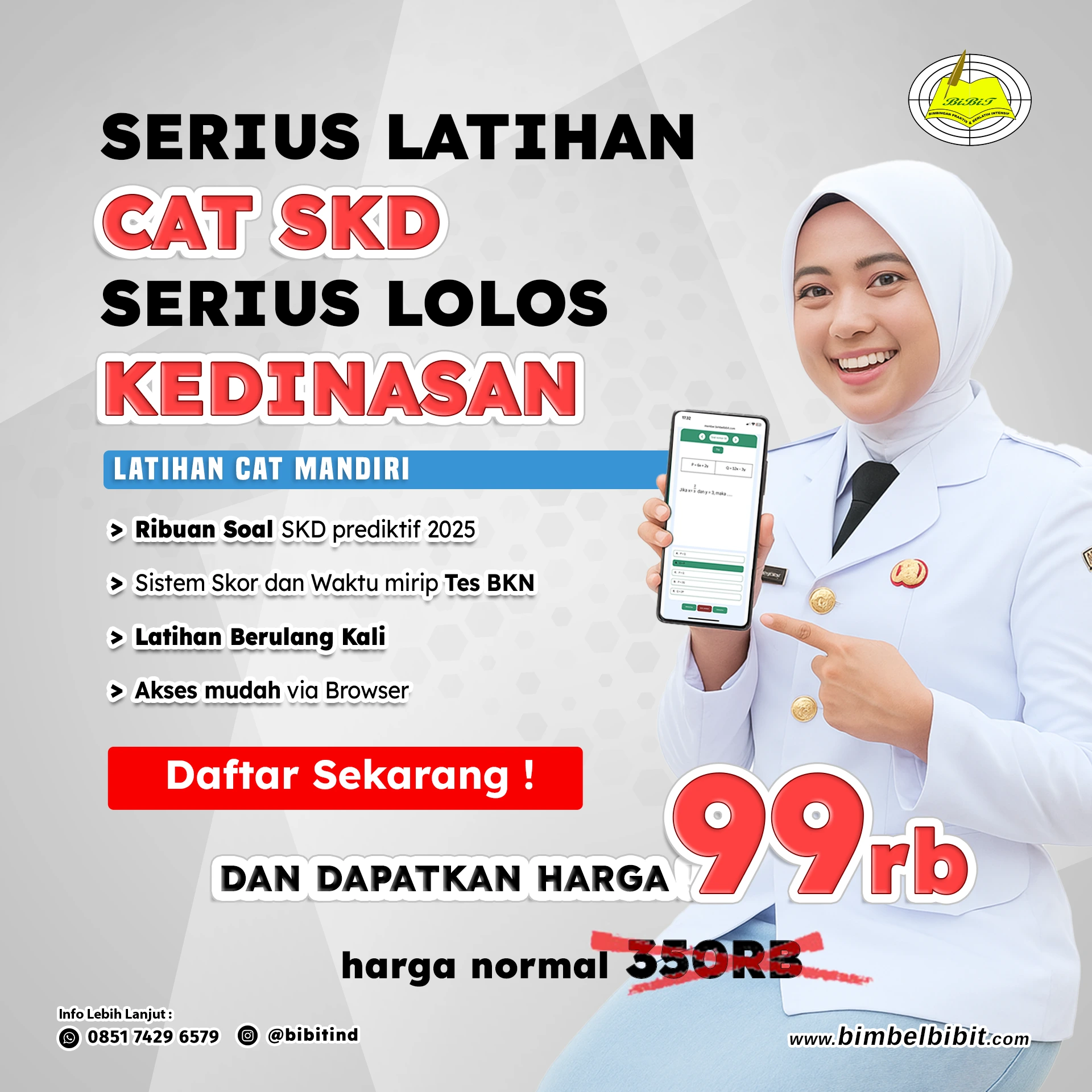 CAT SKD KEDINASAN - LEMBAGA BIMBEL BIBIT